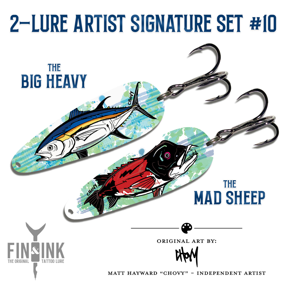 Fin & Ink Lures | Artist Signature Set #10 - Matt Hayward
